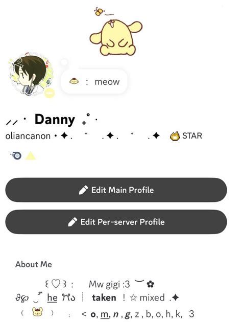 004 — My Discord Layout 🌻 In 2025 Cute Bios Discord Phone Themes
