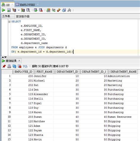 Java程式教學甘仔店 Oracle Sql Inner Join 用法教學