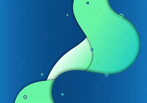 Abstract Background Dynamic Waves Fluid Blue Gradient With Geometric Shapes Element Trendy