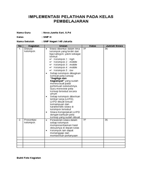 Template Implementasi Pdf