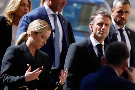 Emmanuel Macron sest entretenu avec Giorgia Meloni à Rome selon lElysée