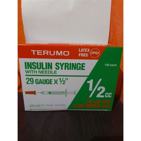 Insulin Terumo Syringe With Needle 12cc G29 Sterile Shopee Philippines