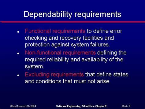 Critical Systems Specification Ian Sommerville 2004 Software Engineering