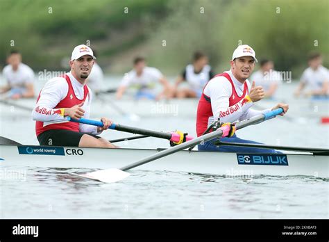 13 04 2019 Zagreb Croatia Sinkovic Brothers Marin And Valent World Rowing Champions