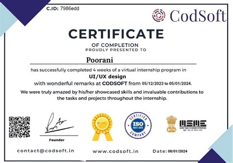 Poorani Prabulingam On Linkedin Codsoft Cip