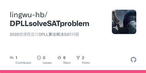 Github Lingwu Hbdpllsolvesatproblem 2020级课程设计dpll算法解决sat问题