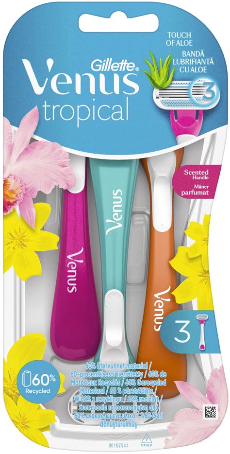 Gillette Venus 3 Дамска самобръсначка Tropical, 3 броя | Ozone.bg