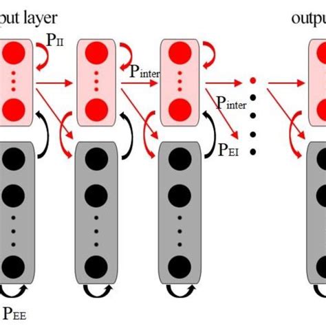 10 Layers Excitatory Inhibitory Feedforward Neural Network The Red Download Scientific Diagram