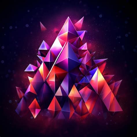 Gráfico De Triángulos Púrpura Foto Premium