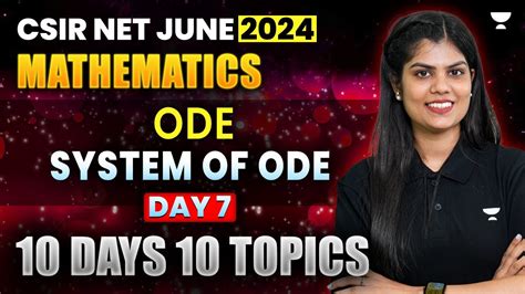 ode csir net system of ode csir net maths csir net june 2024