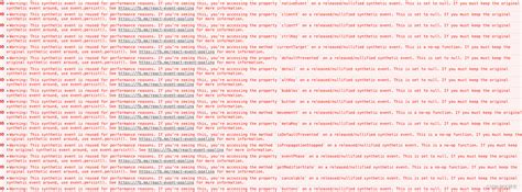 React报错warning This Synthetic Event Is Reused For Performance Reasons If You‘re Seeing This