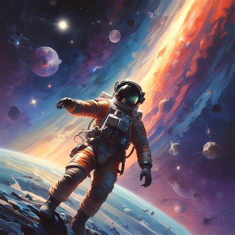 Illustration Of Space Outer Scenario Stock Illustration Illustration