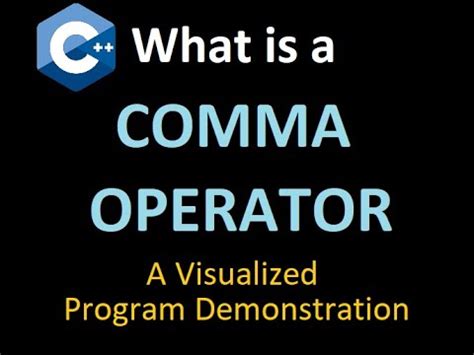 What Is A Comma Operator How Do We Apply The Comma Operator YouTube