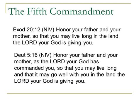 Fourth Commandment Honor Father And Mother