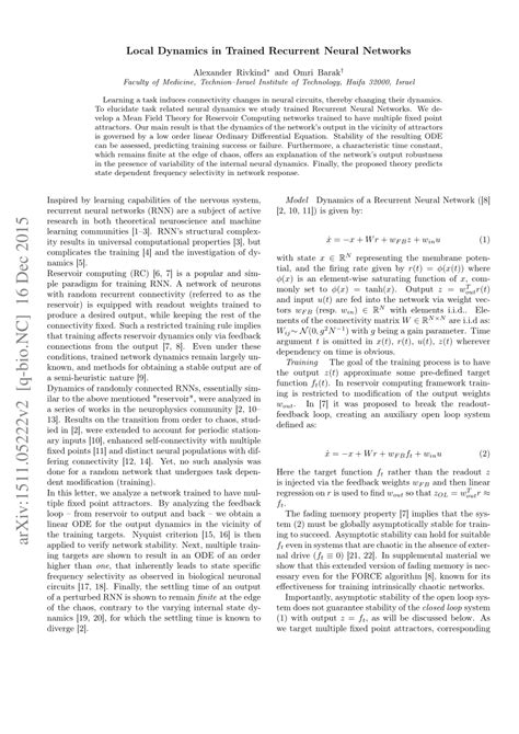 Pdf Local Dynamics In Trained Recurrent Neural Networks