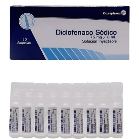 Diclofenaco Sodico 75mg3ml Sol Inyectable Cajax10 Coaspharma