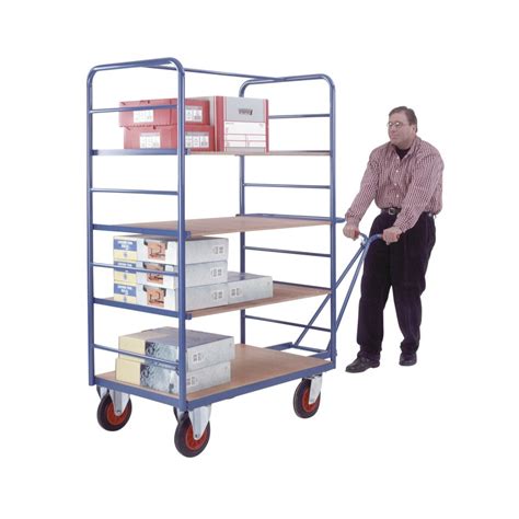 Shelf Truck With Rod Superstructure Order Picking Trolley Workplace Stuff Uk