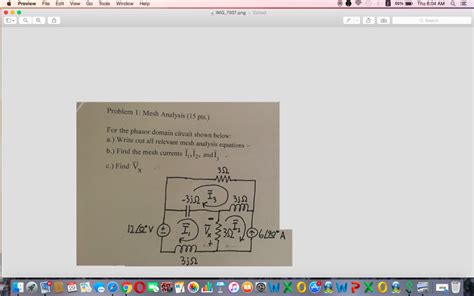 solved for the phasor domain circuit shown below a write