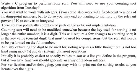 Countingsort C Include Void Countingsort Int Chegg