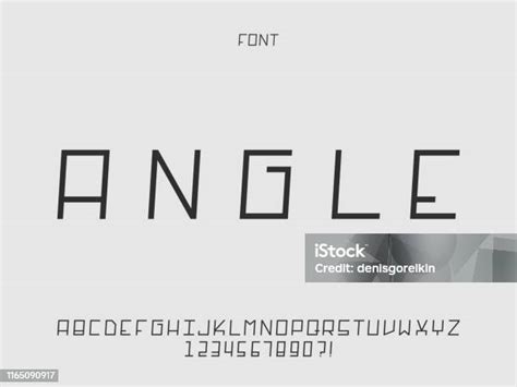 Sudut Font Alfabet Vektor Ilustrasi Stok Unduh Gambar Sekarang