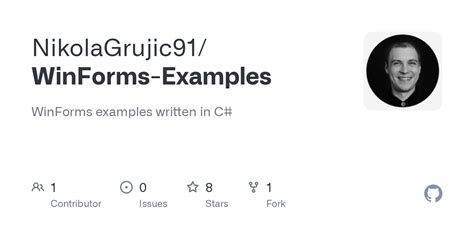 Github Nikolagrujic Winforms Examples Winforms Examples Written In C