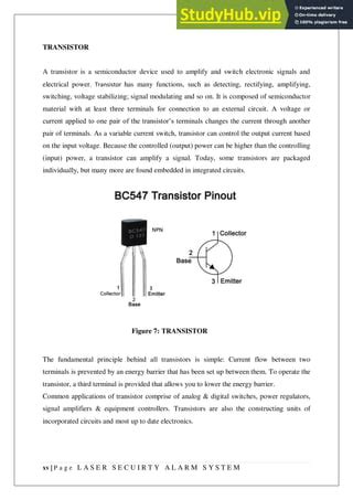 A PROJECT REPORT On LASER SECURITY ALARM SYSTEM PDF