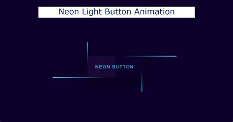 Neon Light Button Animation Using Html And Css