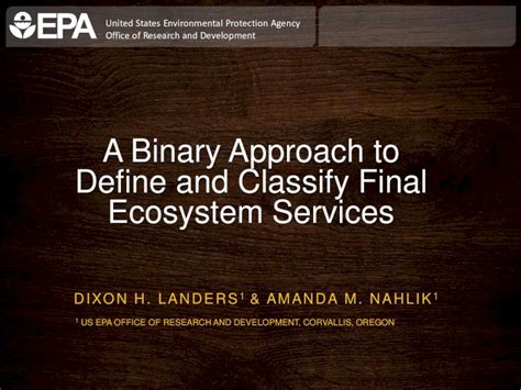 Pdf A Binary Approach To Define And Classify Final Ecosystem Aces12