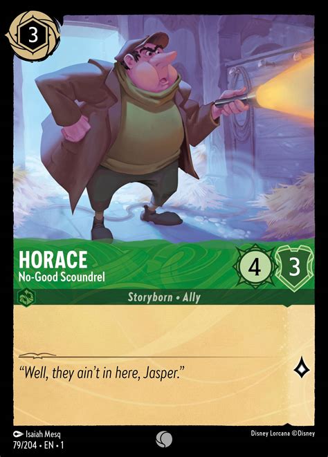 Horace No Good Scoundrel Lorcana Card