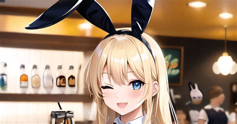 バニーガール おめでとさん！私？「うさデリ」ってhなお店で店長やってますよ！ えったちんのイラスト Pixiv