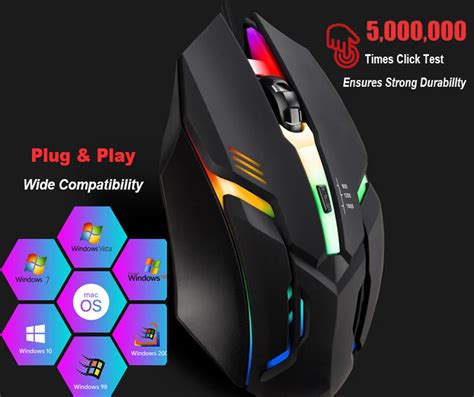 Gaming Keyboard And Mouse Set Wired Keyboard Mechanical Feel Key Rainbow Membrane Keyboard