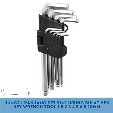 Jual Kunci L Panjang Ujung Bulat Set 9pcs Torks Set Hex Key Wrenchsands
