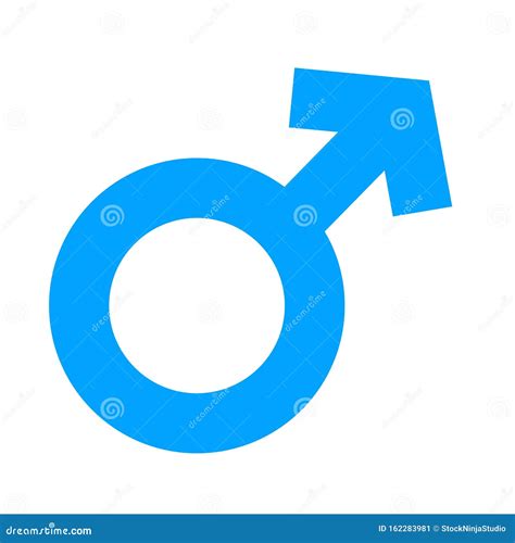 Male Symbol In Simple Outline Blue Color Design Male Sexual