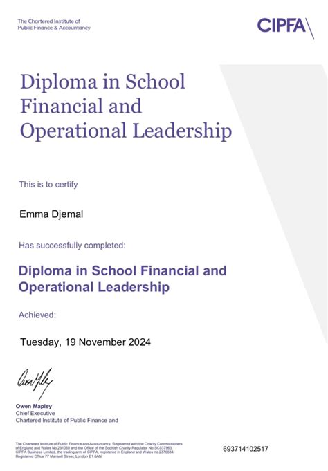 Emma Djemal On Linkedin Level 7 Cipfa Diploma In School Financial
