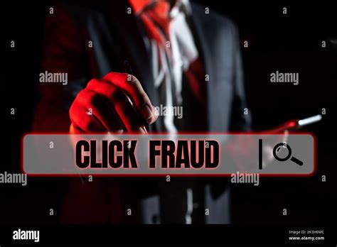 Writing Displaying Text Click Fraud Word For Practice Of Repeatedly
