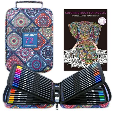 Hiforny 78 Pack Premium Black Edition Colored Pencils Set For Adults