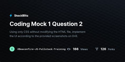 Coding Mock 1 Question 2 Stackblitz