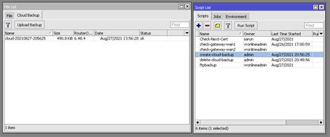 แจก script สำหรับ backup ไฟล์ config mikrotik ขึ้น cloud ของ mikrotik โดยอัตโนมัติ