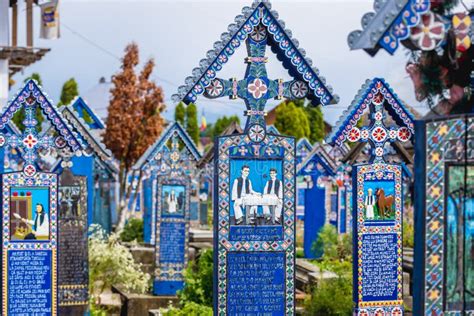 Le Joyeux Cimeti Re De Sapanta Maramures Roumanie Image Stock