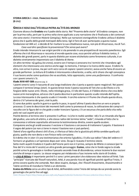 Appunti Corso Di Storia Greca 6 Cfu Docsity