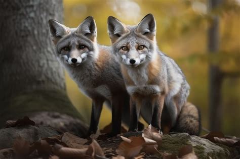 Renards Mignons Dans La Nature Photo Gratuite
