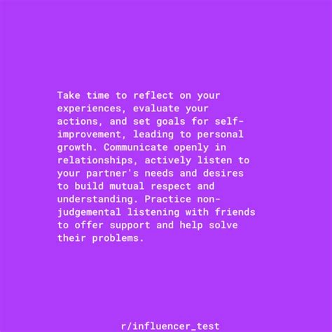 Self Reflection And Active Communication For Personal Growth R