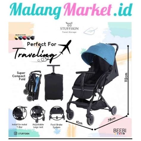 Jual Stuffskin Beebi Stroller Cabin Size Stroller Lipat Kecil Stroller