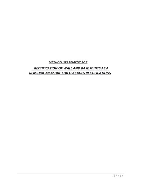 Ffc Wall Rectification Works R1 Pdf Building Materials Industrial Processes