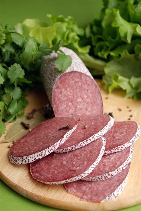 Salami Stock Image Image Of Sausage Cooking Salami 4191473
