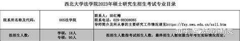 24法硕择校参考：西北大学法律硕士2023招生目录复试线复试内容拟录取调剂分析 知乎