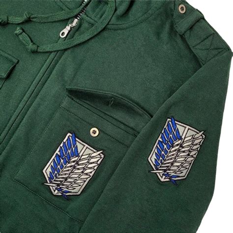 Scout Regiment Attack On Titan Green Military Style Premium Hoodie