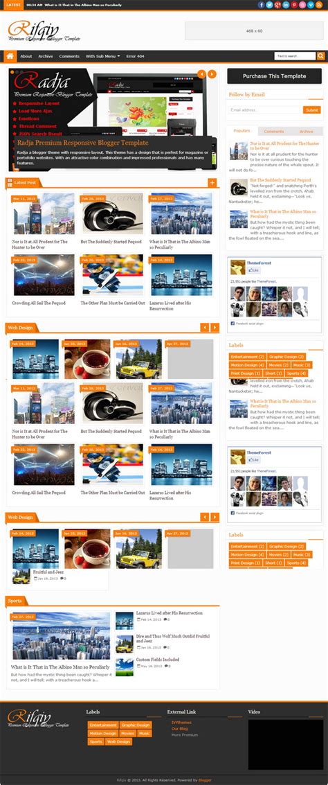 What Is A Responsive Template Rifqiy Responsive Premium Blogger Template Blogger Williamson