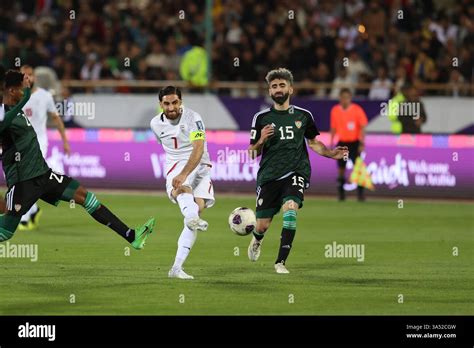 Tehran Iran 20 March 2025 Alireza Jahanbakhsh Of Iran And Yahia Nader Of United Arab