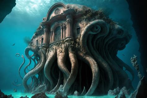 La Casa Del Pulpo Es Un Pulpo Gigante Foto Premium